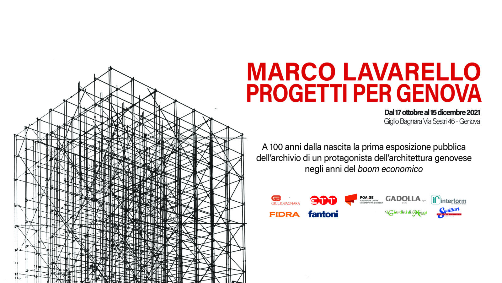 ETT inaugura la mostra “Marco Lavarello. Progetti per Genova”